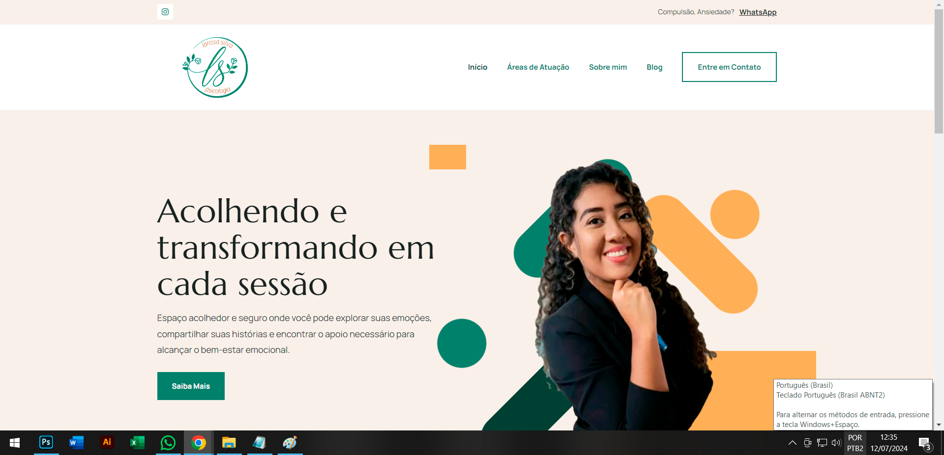 Psicóloga Larissa Silva • NTN • Desenvolvedor • Portfólio